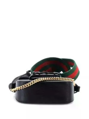 Gucci Horsebit 1955 Flap Wallet With Strap - Black