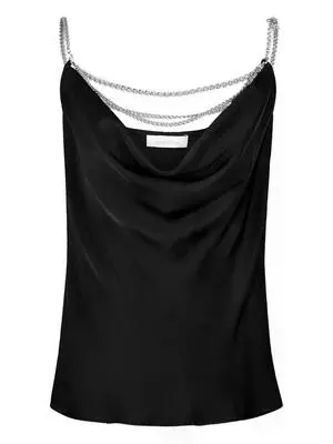 Rabanne Chain Strap Satin Top