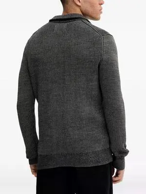 Marc O'polo Half-zip High Neck Sweater - Grey