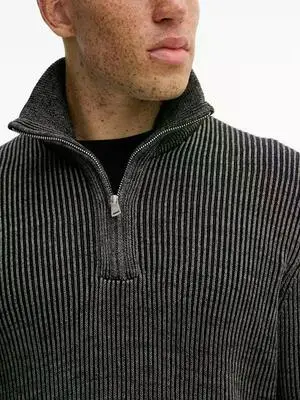 Marc O'polo Half-zip High Neck Sweater - Grey