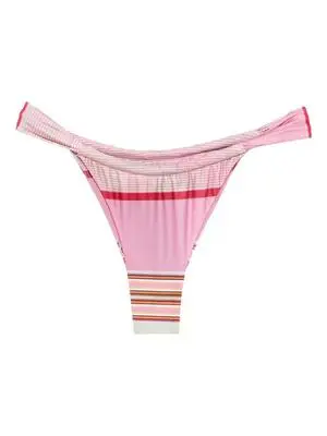 Faithfull The Brand Andez Striped Bikini Bottom - Pink