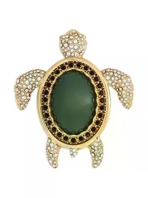 Dolce & Gabbana Turtle Embellished Brooch - Gold