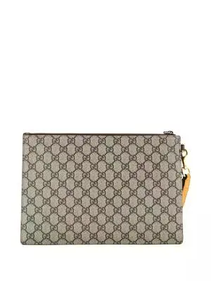 Gucci Neo Vintage Gg Coated Canvas Wristlet Pouch