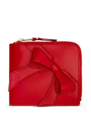 Comme Des Garçons Big Bow Zip Wallet - Red
