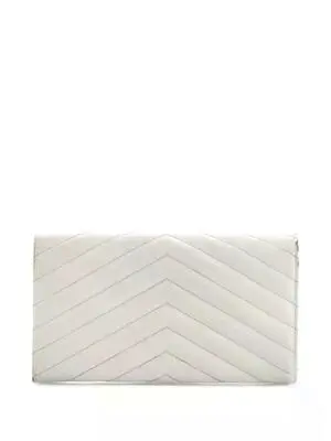Saint Laurent Classic Monogram Flap Wallet Matelasse Chevron Leather Large Small Wallets