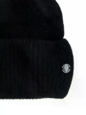 Helen Kaminski Ribbed Beanie With Logo Plaque