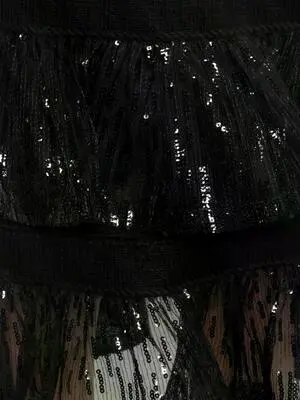 Elie Saab Sequin Ruffled Midi Skirt