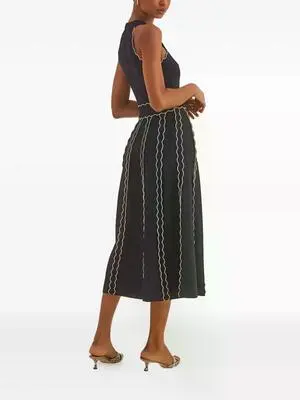 Cara Cara Rosendale Scalloped Knitted Midi Dress