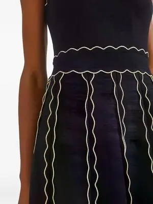Cara Cara Rosendale Scalloped Knitted Midi Dress