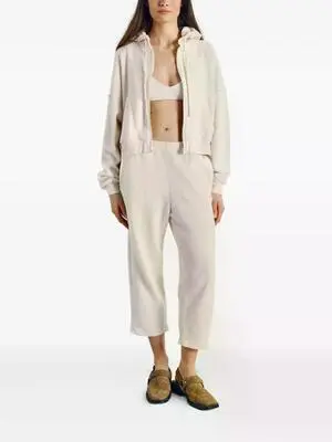 American Vintage Zip-up Textured Terry Hoodie - Neutrals