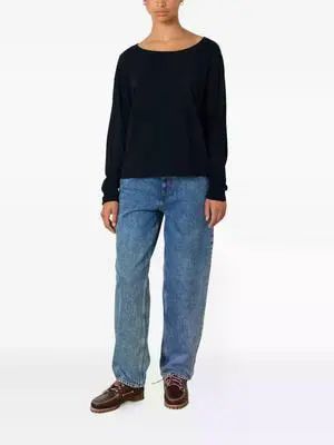 American Vintage Aksun Boat Neck T-shirt - Black
