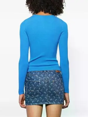 MARINE SERRE Fine-ribbed Sweater