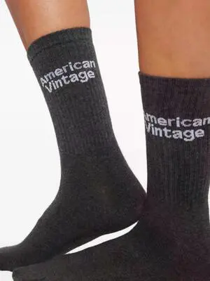 American Vintage Clypsun Intarsia Socks - Grey