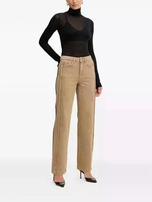 Patrizia Pepe Logo-appliqué Straight Leg Jeans