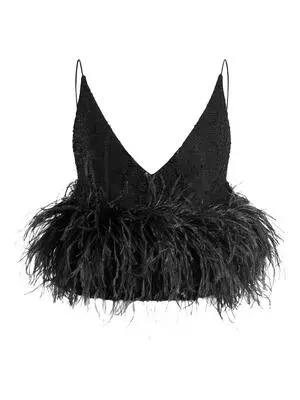 16Arlington Lace Feather Poppy Top - Black