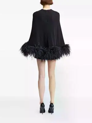 16Arlington Feather Trim Mini Dress
