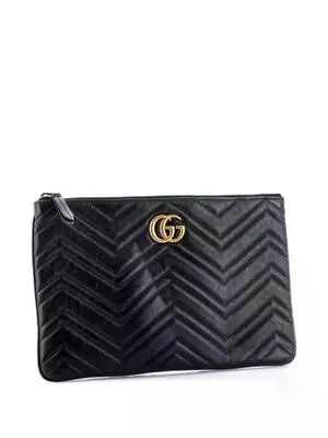 Gucci Gg Marmont Matelasse Leather Clutch Bag