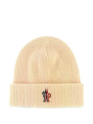 Moncler Logo-patch Beanie - Neutrals