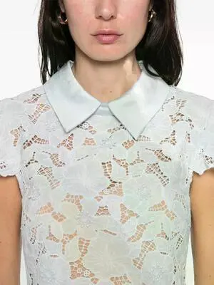 SELF-PORTRAIT Floral Lace Mini Dress - Blue