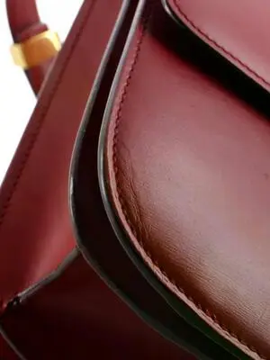 Celine Classic Box Smooth Leather Medium Bag - Red