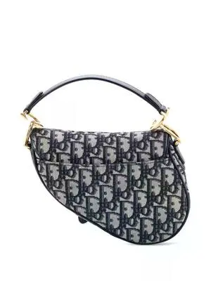 Dior Saddle Handbag Oblique Canvas Mini - Blue