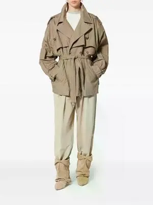MARANT ETOILE Claya Striped-pattern Jacket - Neutrals