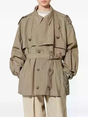 MARANT ETOILE Claya Striped-pattern Jacket - Neutrals