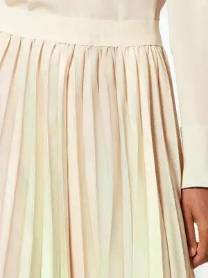 Isabel Marant Étoile Long Pleated Crepe Skirt - Neutrals