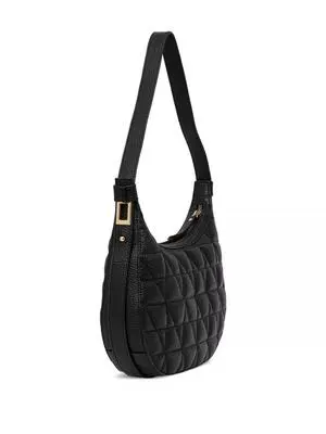 Geox Quilted Zip-up Shoulder Bag - Black