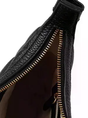 Geox Quilted Zip-up Shoulder Bag - Black