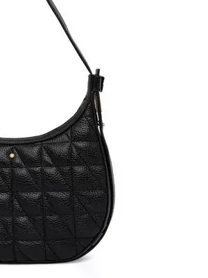 Geox Quilted Zip-up Shoulder Bag - Black