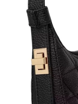 Geox Quilted Zip-up Shoulder Bag - Black
