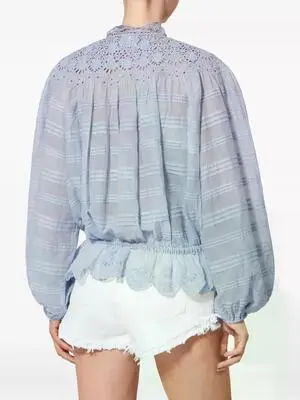 MARANT ETOILE Polly Embroidery Blouse - Blue
