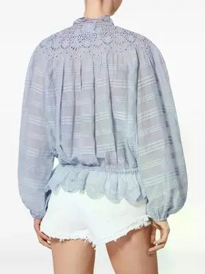 MARANT ETOILE Polly Embroidery Blouse - Blue