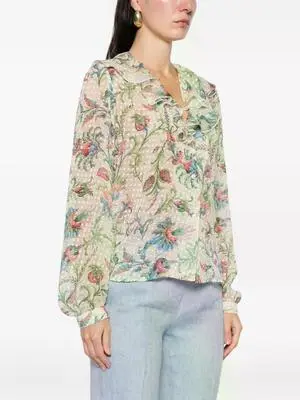 Etro Floral Ruffled Top
