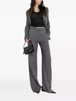GAELLE Pinstripe Embellished Trousers