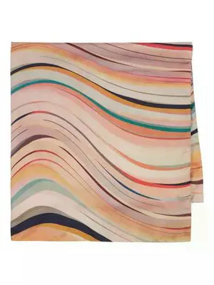 Paul Smith Striped Wavy Scarf - Pink