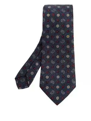 Etro Paisley-motifs Tie - Blue