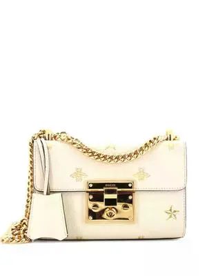 Gucci Padlock Printed Leather Small Shoulder Bag - Neutrals