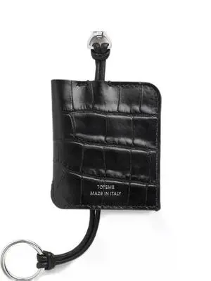 TOTEME Croco-embossed Keyring - Black