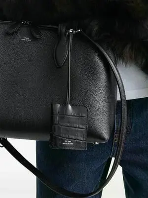 TOTEME Croco-embossed Keyring - Black