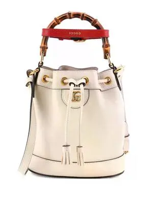 Gucci Diana Leather Mini Bucket Bag - Neutrals