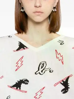 AGNES B. Intarsia-knit Vest