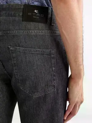 Etro Pegaso-appliqué Five-pocket Jeans