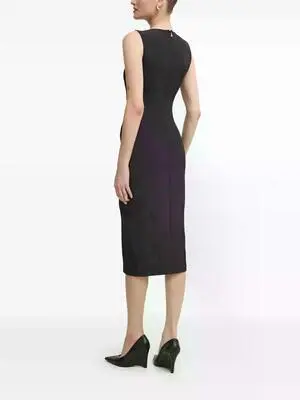 Patrizia Pepe Scoop-neck Slit Midi Dress