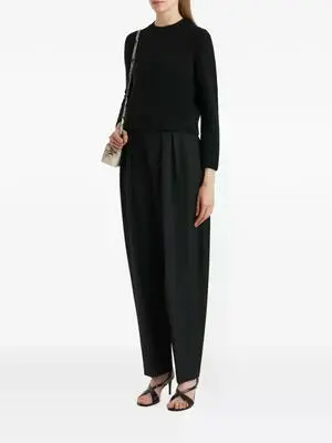 Khaite Dugan Button Pleated Trousers - Black