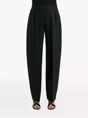 Khaite Dugan Button Pleated Trousers - Black