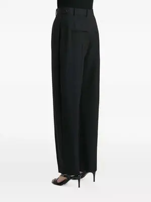 Khaite Dugan Button Pleated Trousers - Black