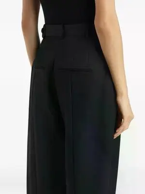 Khaite Dugan Button Pleated Trousers - Black