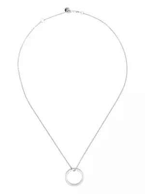 AGNÈS B. Iconic Logo Ring Pendant Necklace - Silver